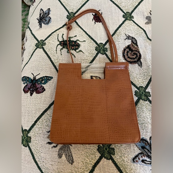 BEIS | Bags | Beis Crossbody Bag In Cognac Croc | Poshmark